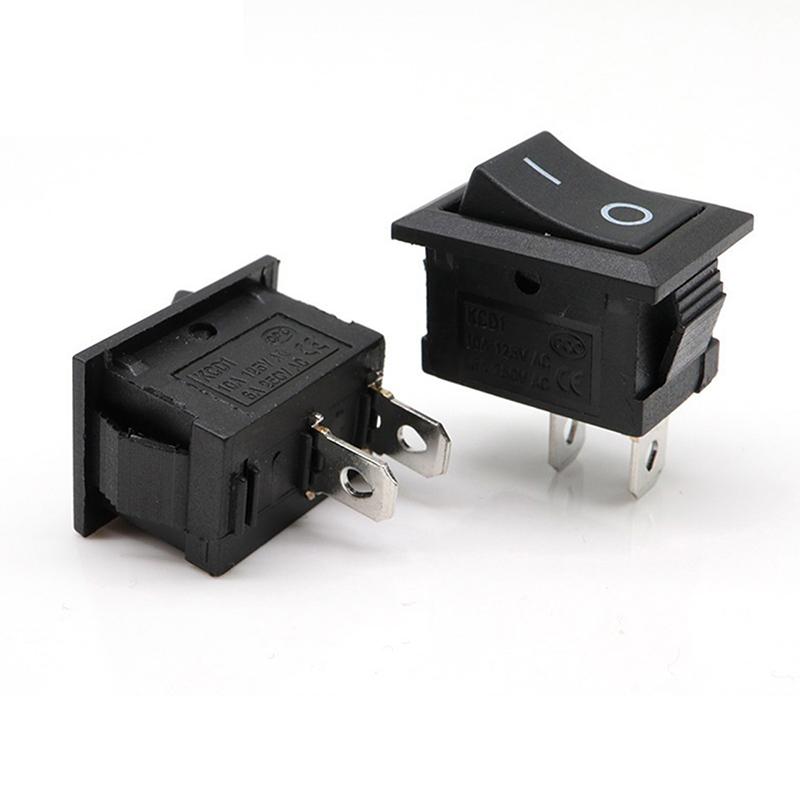 Buy 10Pcs 10*15Mm Mini Rocker Switch Button Ac 250V/5A 125V/10A 2/3/4 ...