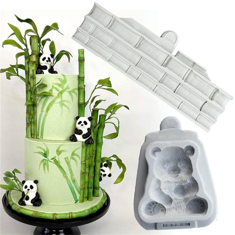 Buy Panda Bamboo Silicone Mold Fondant Cake Decorating Tool Sugarcrafts ...