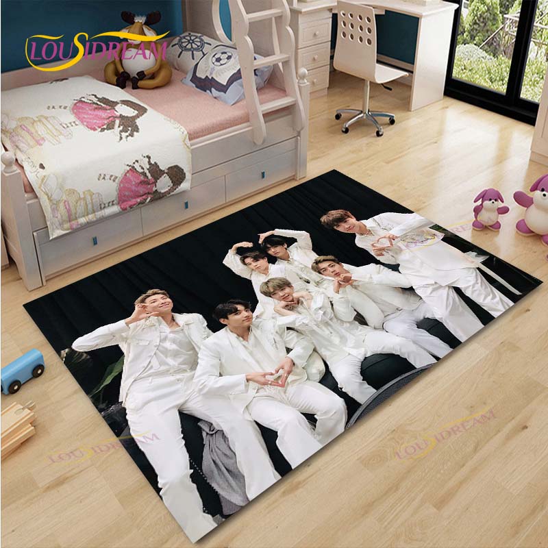 Buy Kpop Bangtan Boys Carpet Kids Carpets Living Room Tea Table Mats ...