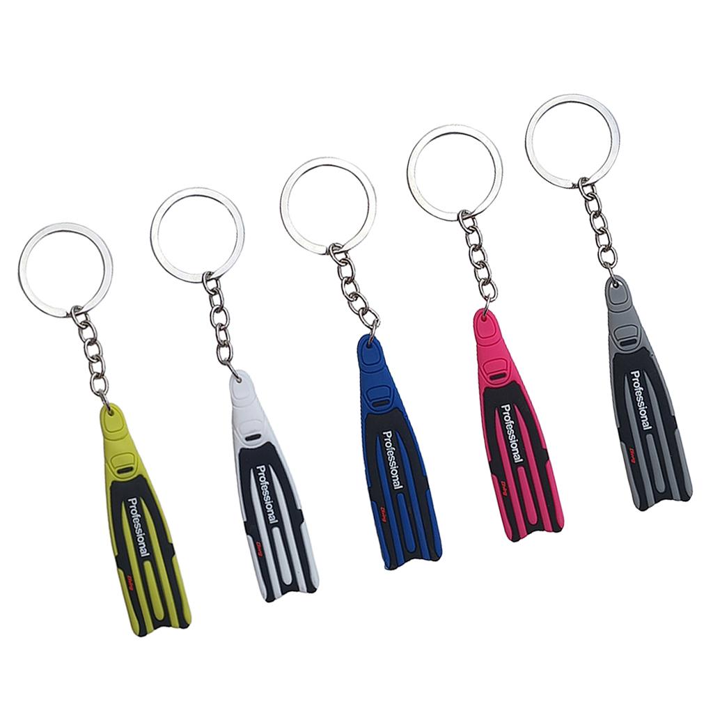 Buy Scuba Diving Fins Flippers Key Chain Holder Keyring Keychain Yellow ...