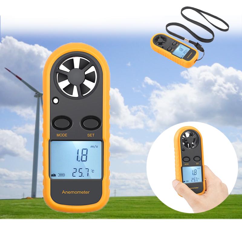 Buy Portable Anemometer Thermometer Wind Speed Meter Weather Wind Speed ...