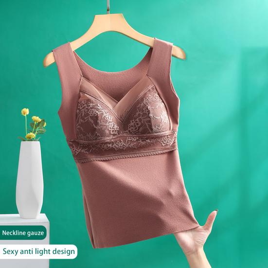 Buy Thermal Bra Stylish Chest Pads Versatile Female Slim Darlon Lining ...