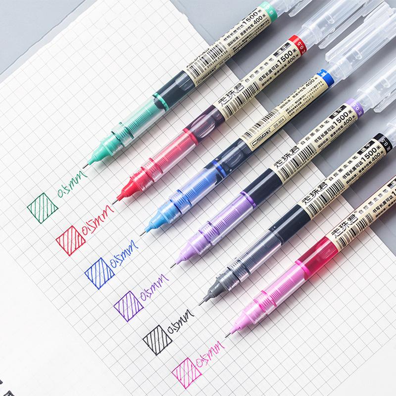 Buy 6pcs Jumbo Gel Ink Color Pens Set 0.5mm Ballpoint Quick Dry Roller ...