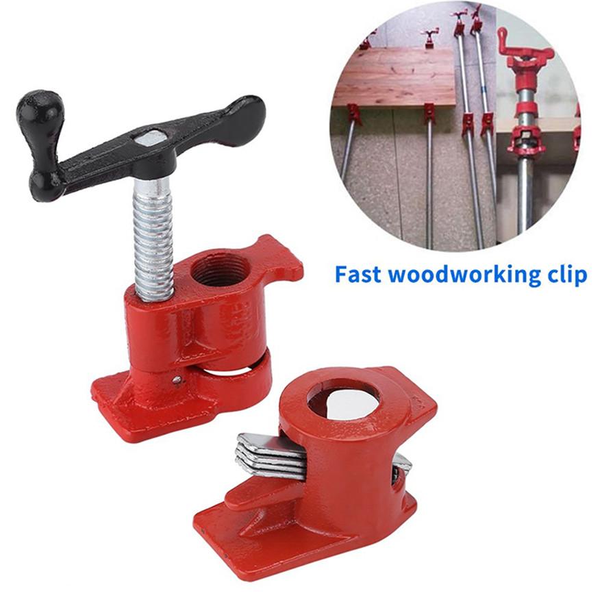 Buy 1/2" Cast Iron Wood Gluing Pipe Clamp Clip Set Woodworking ...