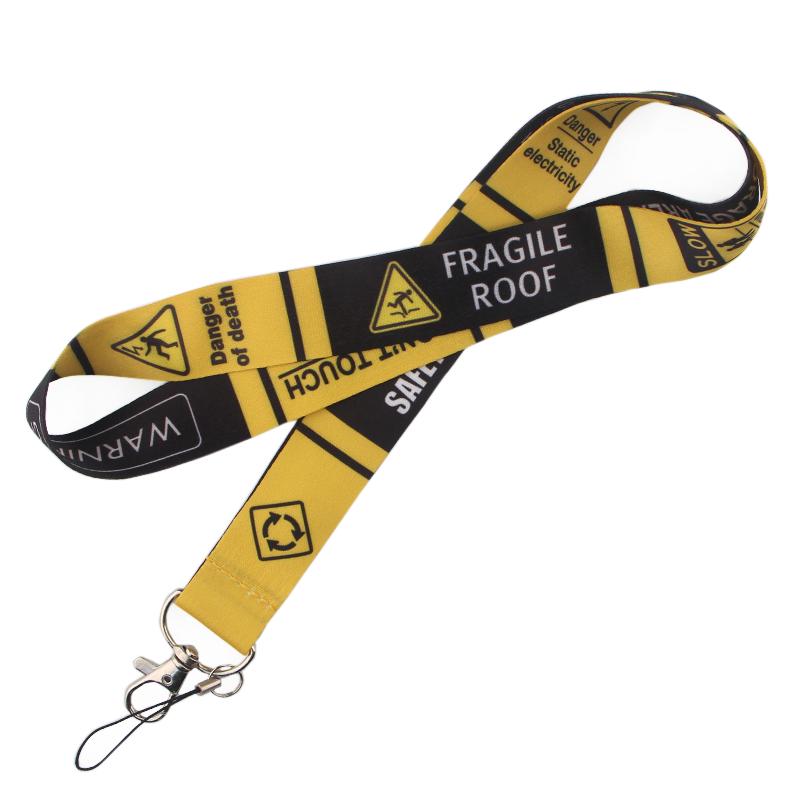 Buy Warning sign keys ID Card Gym Mobile Phone Straps USB badge Holder ...