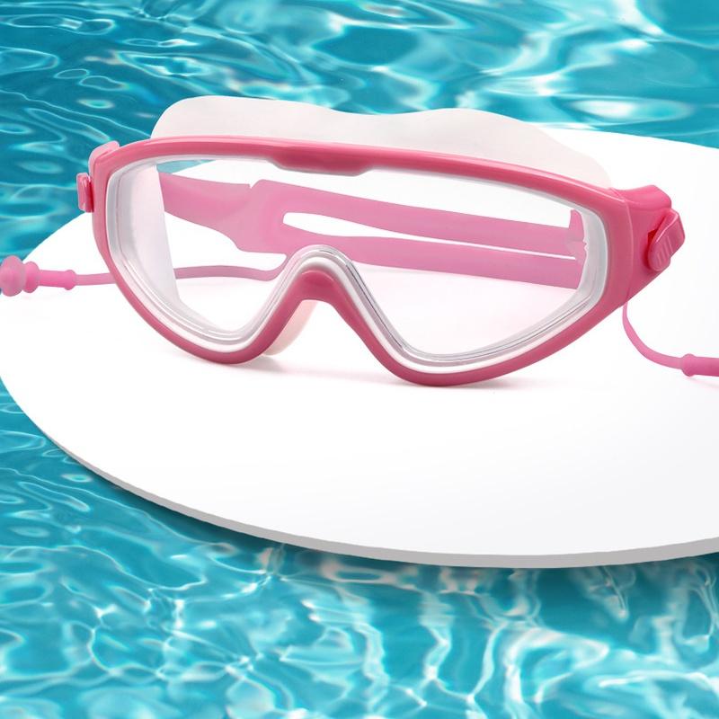 Buy Big Frame Kids Swim Goggles Anti Fog Wide View Swimming Gear for ...