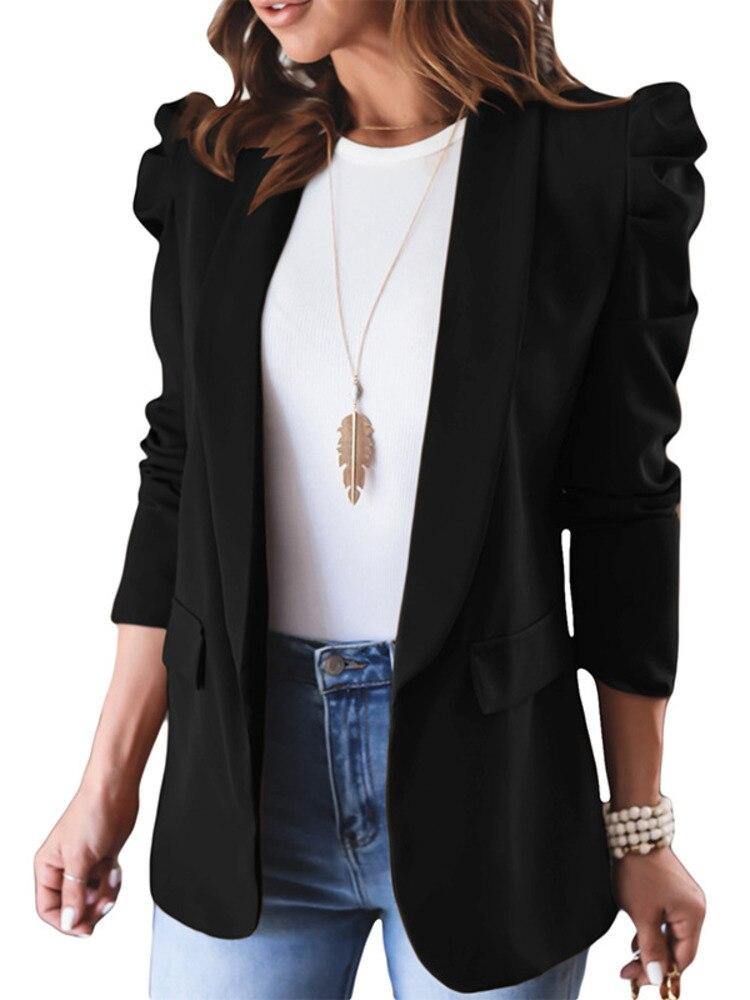 Cheap Blazers Women's Fashion Office Vintage Casual Temperament Simple ...