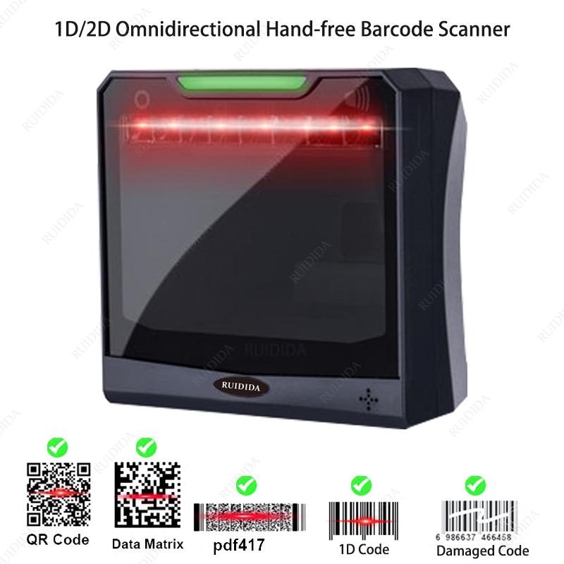 Buy Ruidida R46S Barcode Scanner 1D 2D Desktop Omnidirectional Hands ...