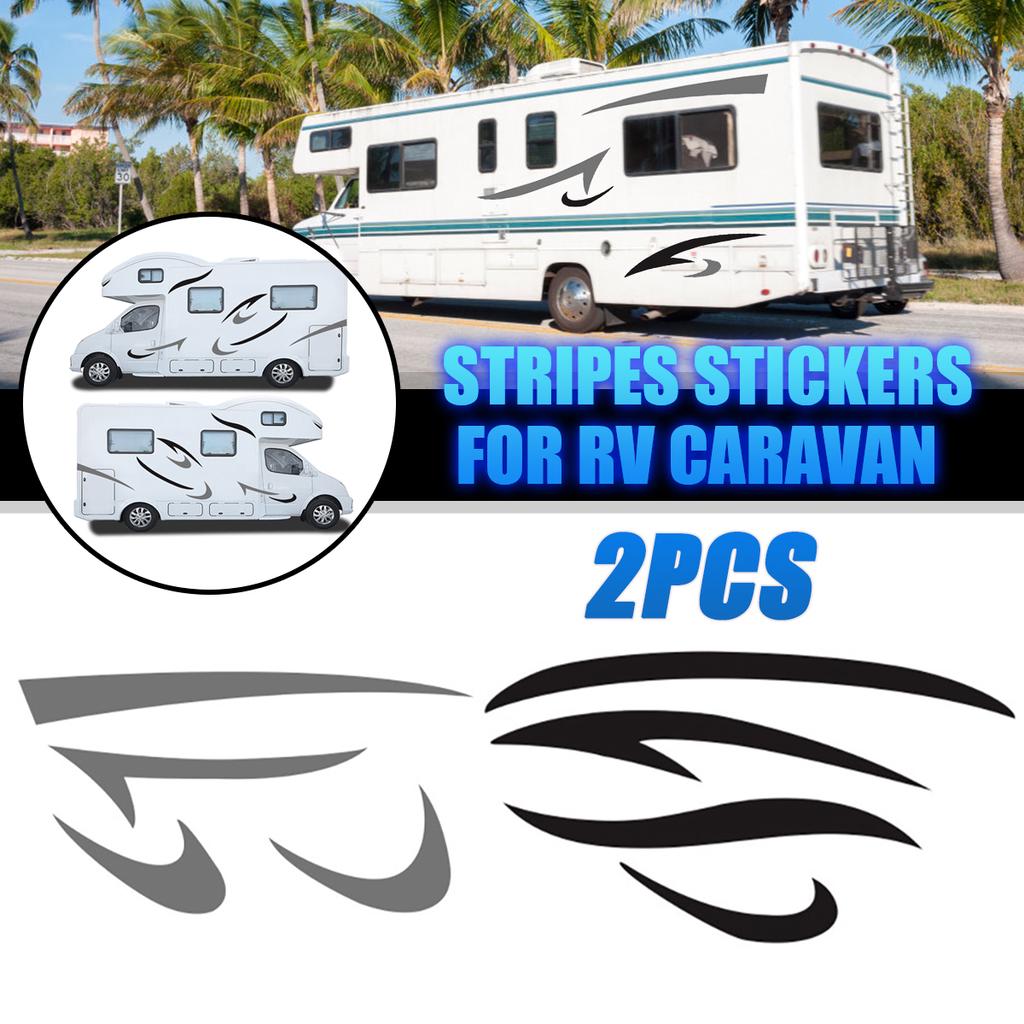 2PCS Motorhome Caravan Travel Trailer Camper Van Stripes Graphics Vinyl ...