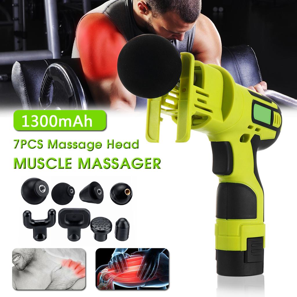 Buy 7Pcs Body Muscle Massager Electric Vibratory Therapy Gun Deep ...