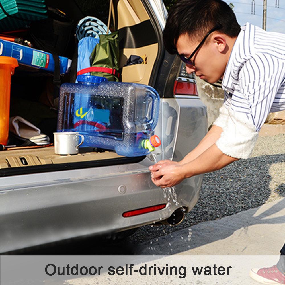 Buy 25L Square PC Car Bucket Thickened with Faucet Self - Driving Car ...