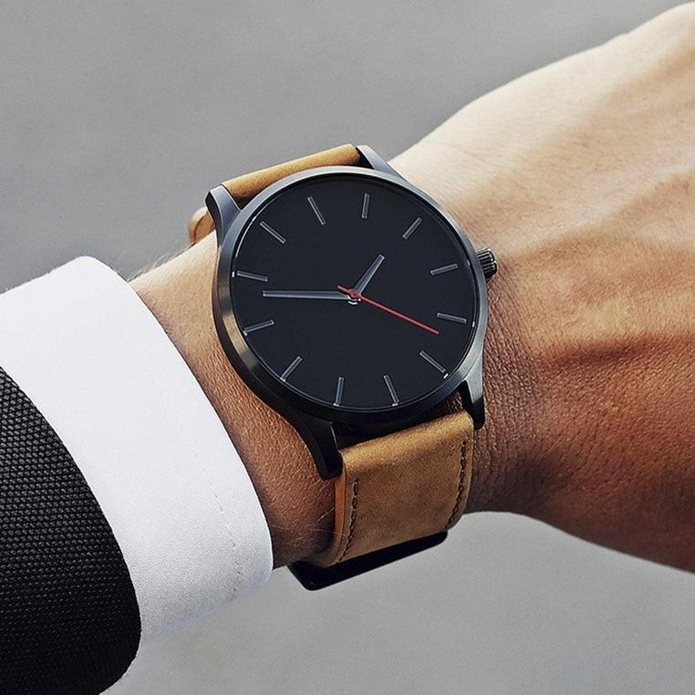 Buy Luxury Men Casual Sport Quartz Watches Leather Strap Analog Wrist ...