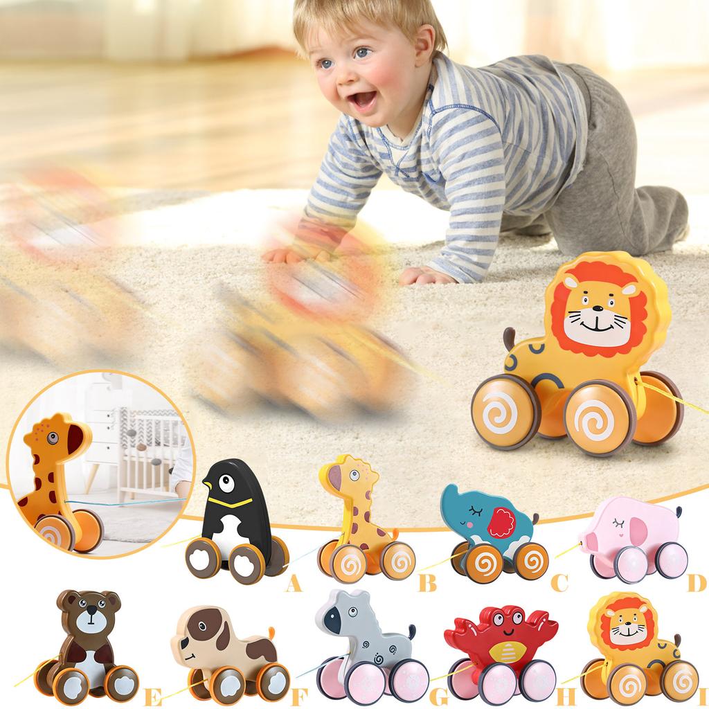 Kaufe Kinder Drag Toy Driver Pull Rope To Pull Animal Car Educational ...