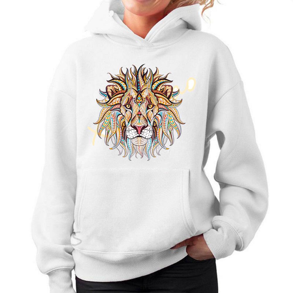 Watercolor Printing Badges DIY Lion Heat Transfer Stickers Iron On ...