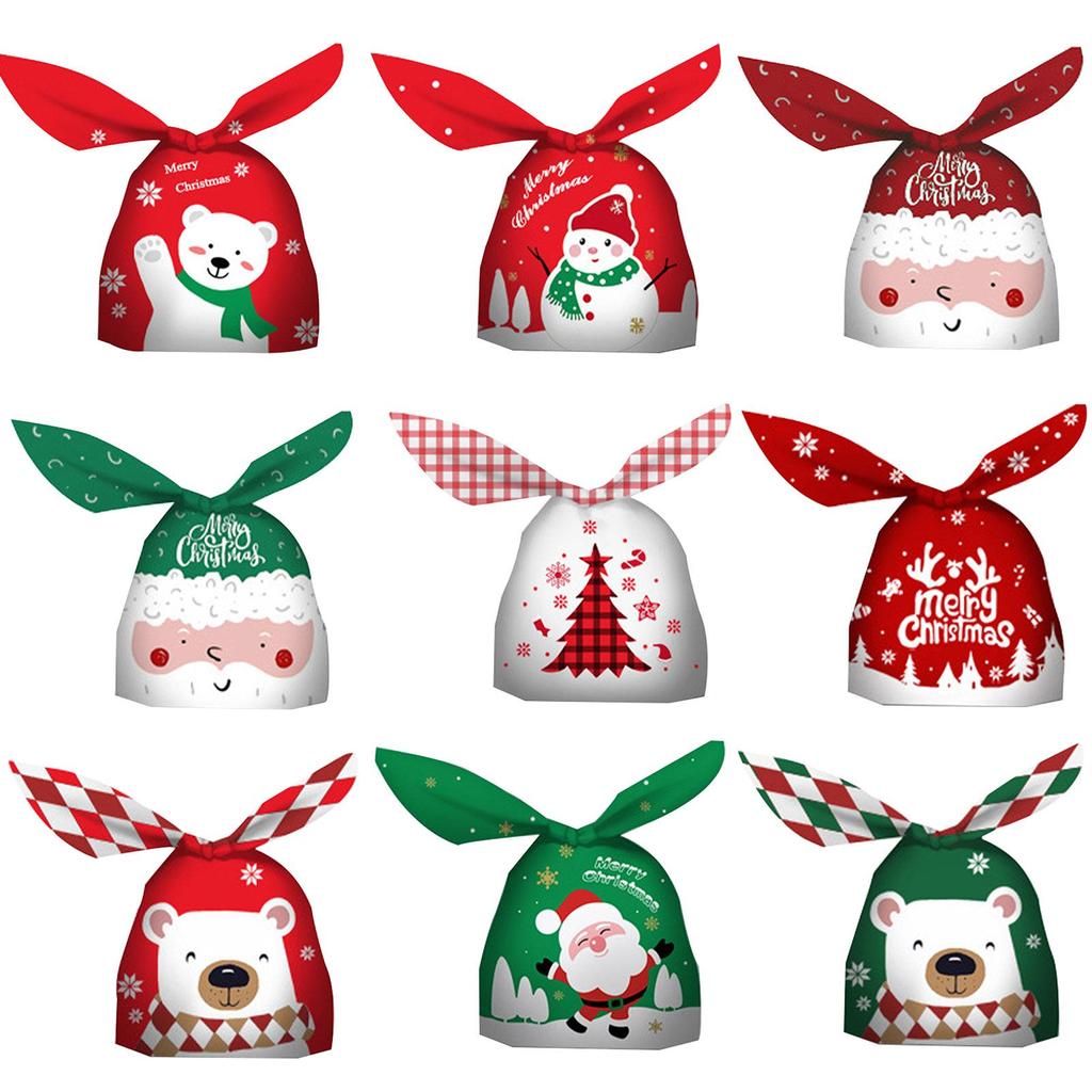 Christmas Bunny Gift Bag | Christmas Candy Bags | Christmas Pattern ...