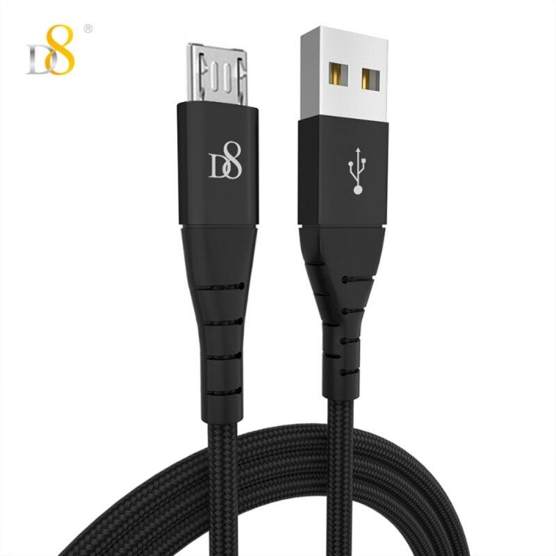 Buy D8 Data Cables For Android 2A Fast Charging Nylon Woven High ...