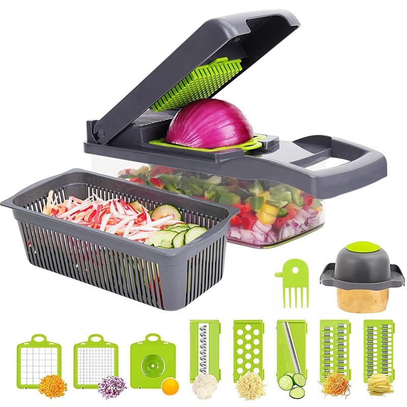 Buy LMETJMA 11 in 1 Vegetable Chopper Fruit Slicer Mandoline Slicer ...