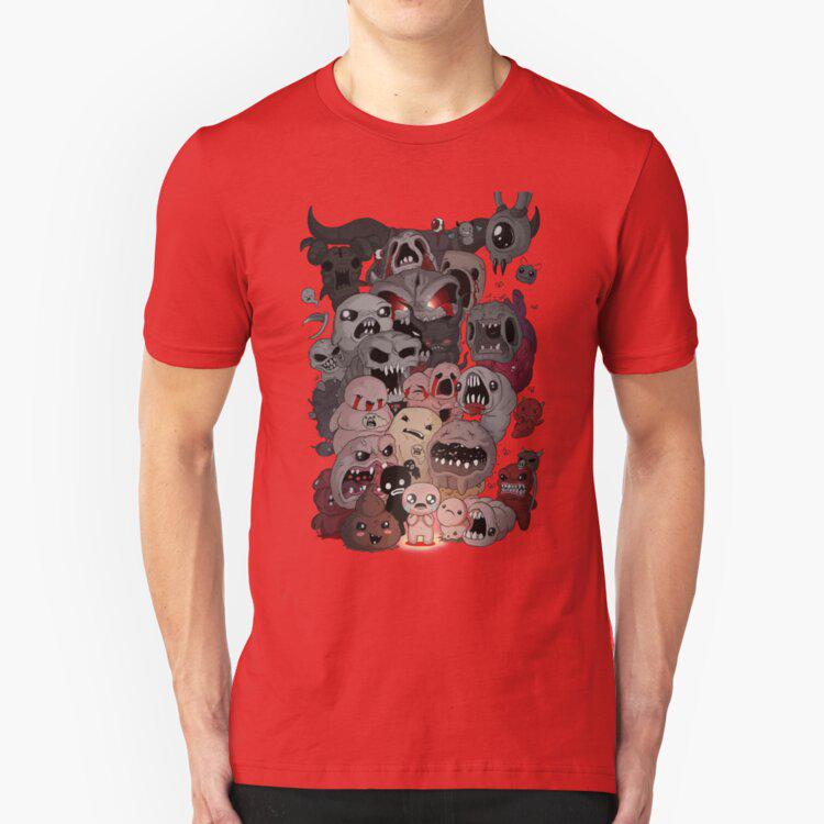 Buy Binding of Isaac Fan Art Cotton Black Tees Summer Men T Shirts Male ...