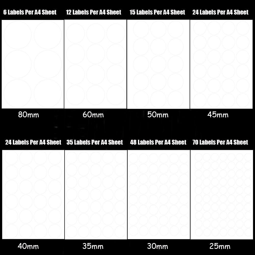 Buy Paper Inkjet Tag Stationery A4 Splitting Package Label Round Self ...