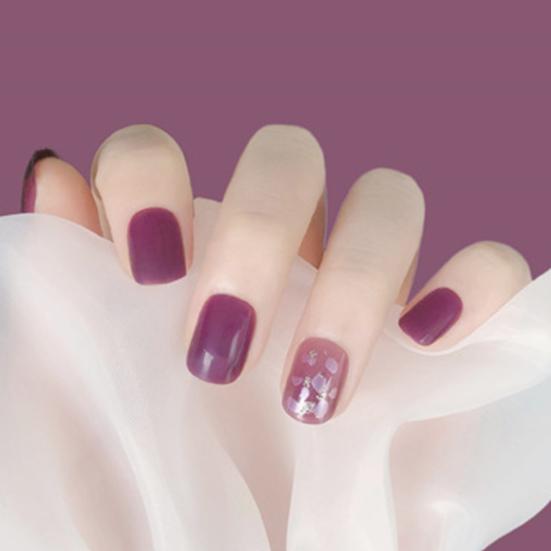 Buy Nail Art 24Pcs/Set Nail Patch Fashion Detachable PVC Nail Art ...