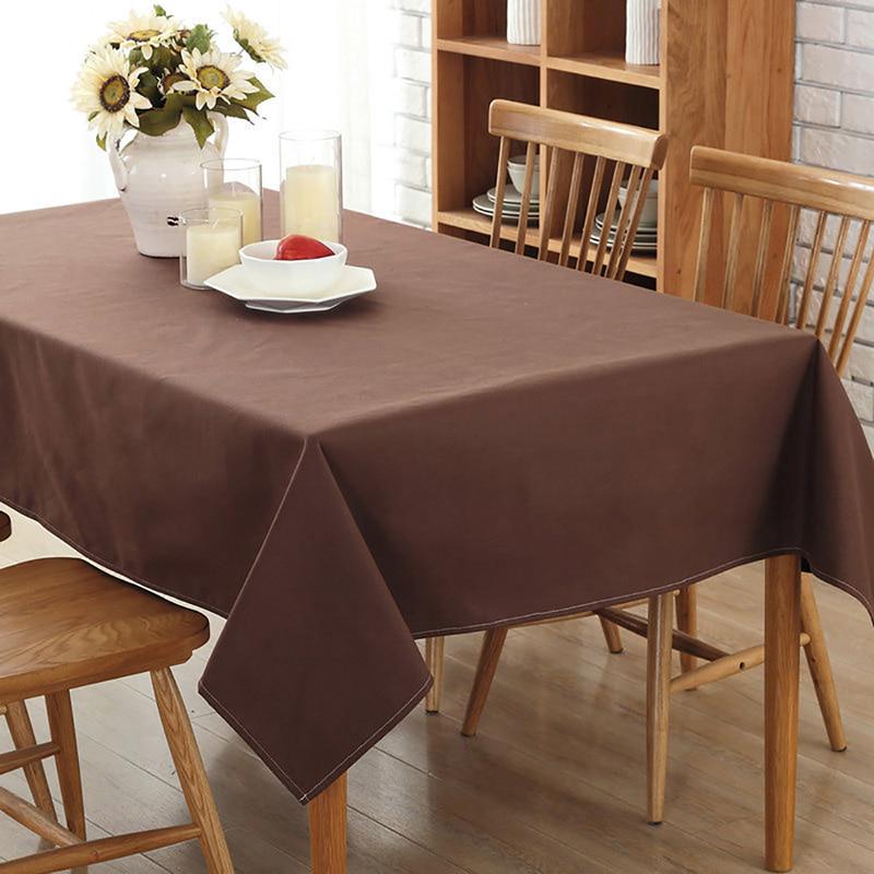 Buy Tablecloth Solid Color Modern Decor Cotton Table Covers Dining ...