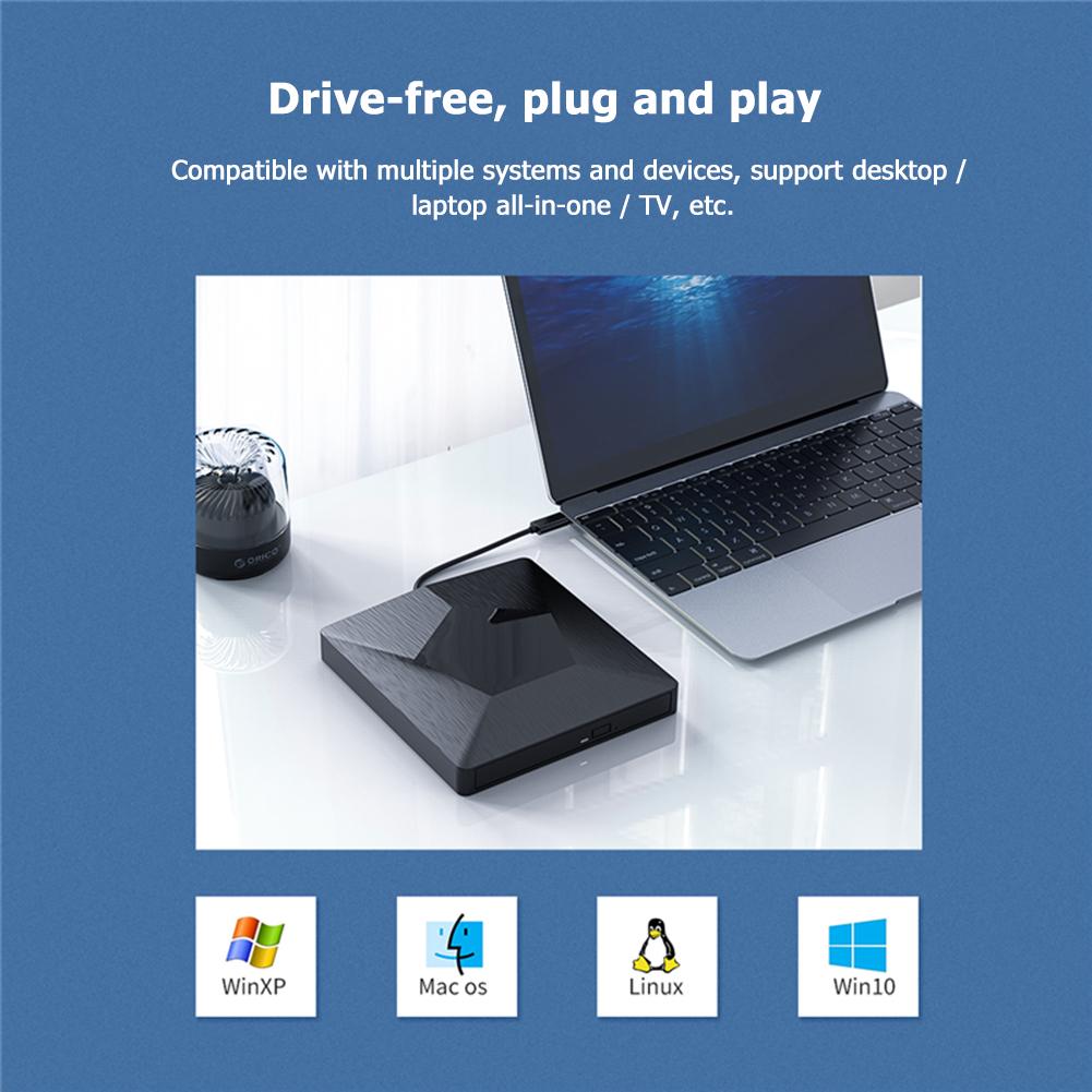 Buy ORICO XD007 External CD DVD Drive USB 3.0 USB C Portable CD DVD ROM Burner at affordable ...