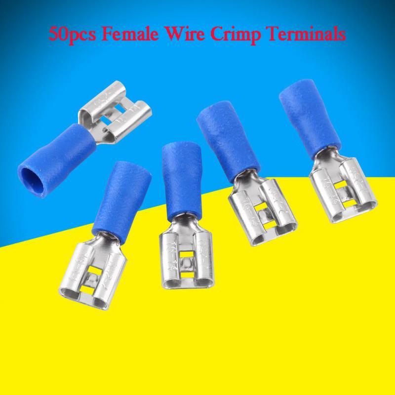 Buy 50pcs 15A Female Terminal Quick Disconnect Female Spade Terminals ...