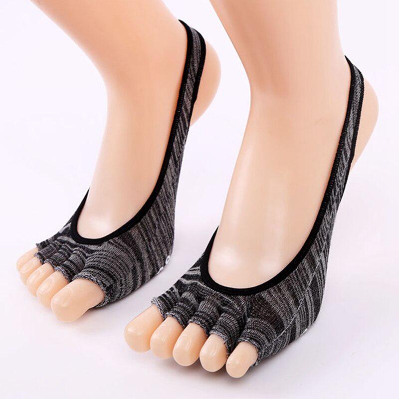 Buy Socks Women Yoga Half Toe Antiskid Ladies Massage Socks Sport Half ...