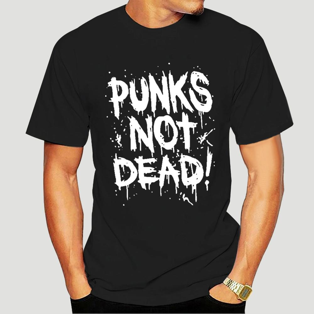 Cheap New 2022 Funny Summer Cotton T Shirt Fashion Punks Not Dead Short ...