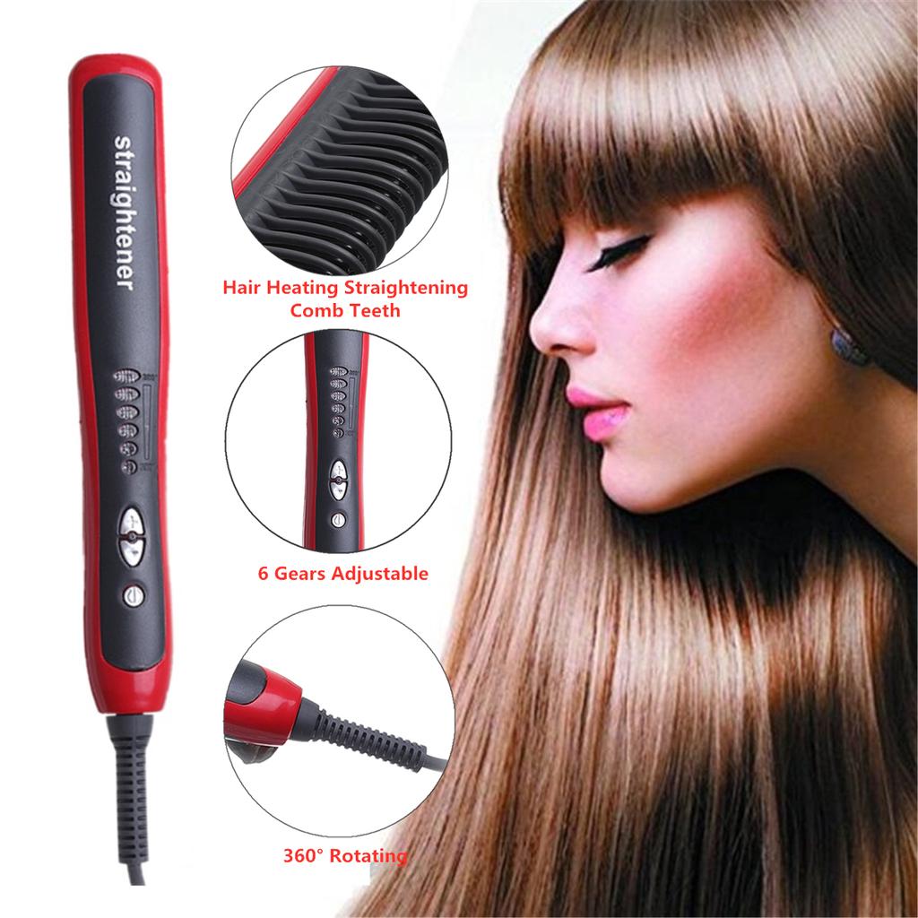 Buy Quick Beard Straightener Multifunctional Hair Comb Curling Curler ...