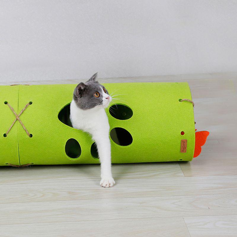 Buy DIY Cat Spliced Tunnel Toy Stitching Folding Mat Cats Play Channel ...