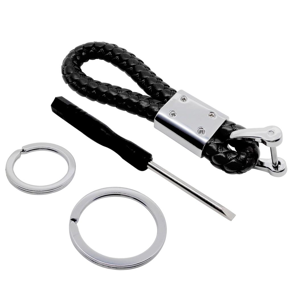 💰Köp billigt online Car Key Chain Braided Rope Keyring PU Leather Key ...
