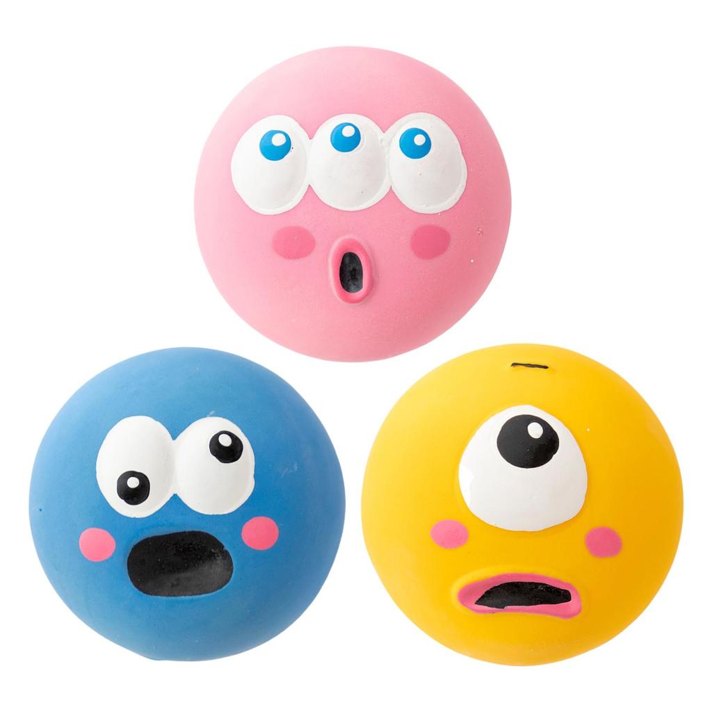 Buy Squeaky Dog Toys-Big Eyes Bouncy Dog Balls-Flat Funny Dog Toy Ball ...