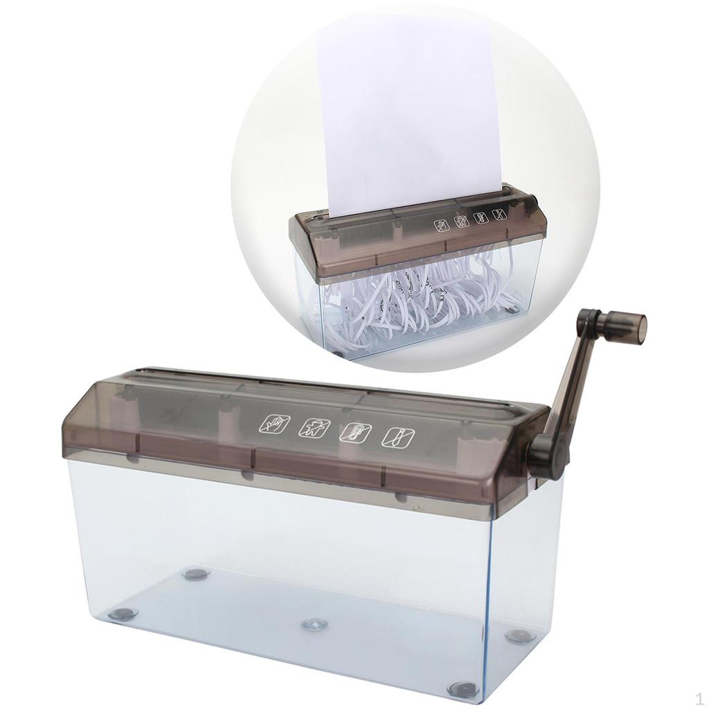 Buy Mini A4 File Hand Shredder Strip Cut Paper Cutter Manual Cutting ...