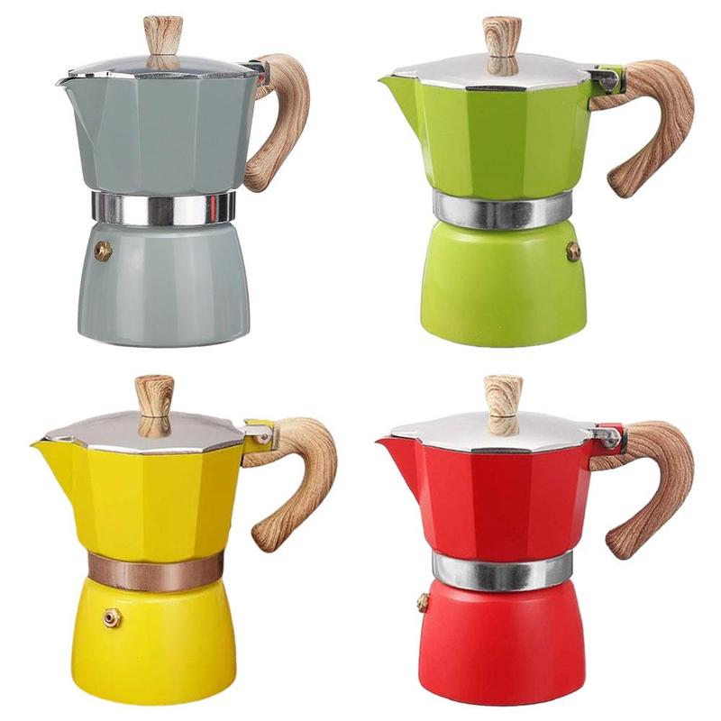 Moka Pot Octagonal Pot Italian Coffee Pot Hand Brewing Percolator Caffe ...