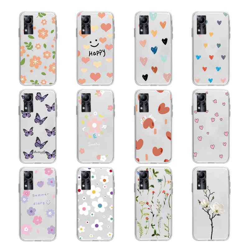 Buy Infinix Note 11 Case Soft Silicone Cover Beauty Butterfly Painted ...