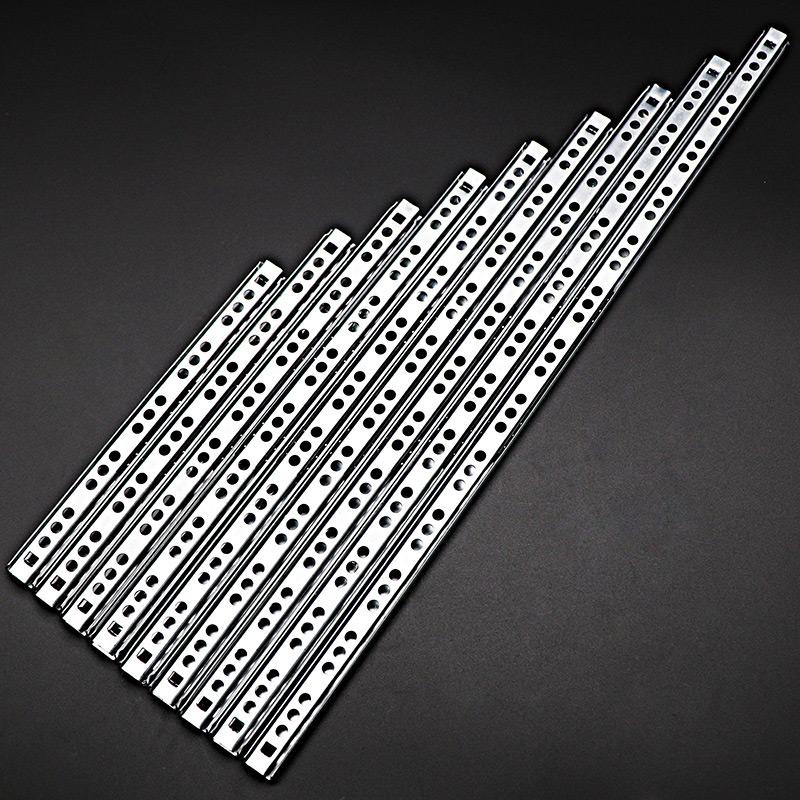 1PC Fold Micro Drawer Slide Ball Guide Two Sections 17mm Wide Steel ...