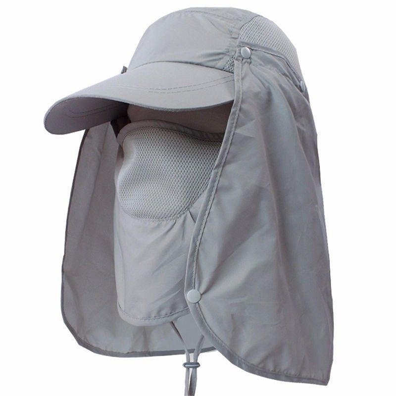 Outdoor Sun Shield Neck Face Mask Mesh Floppy Flap Hat Cap Visor ...