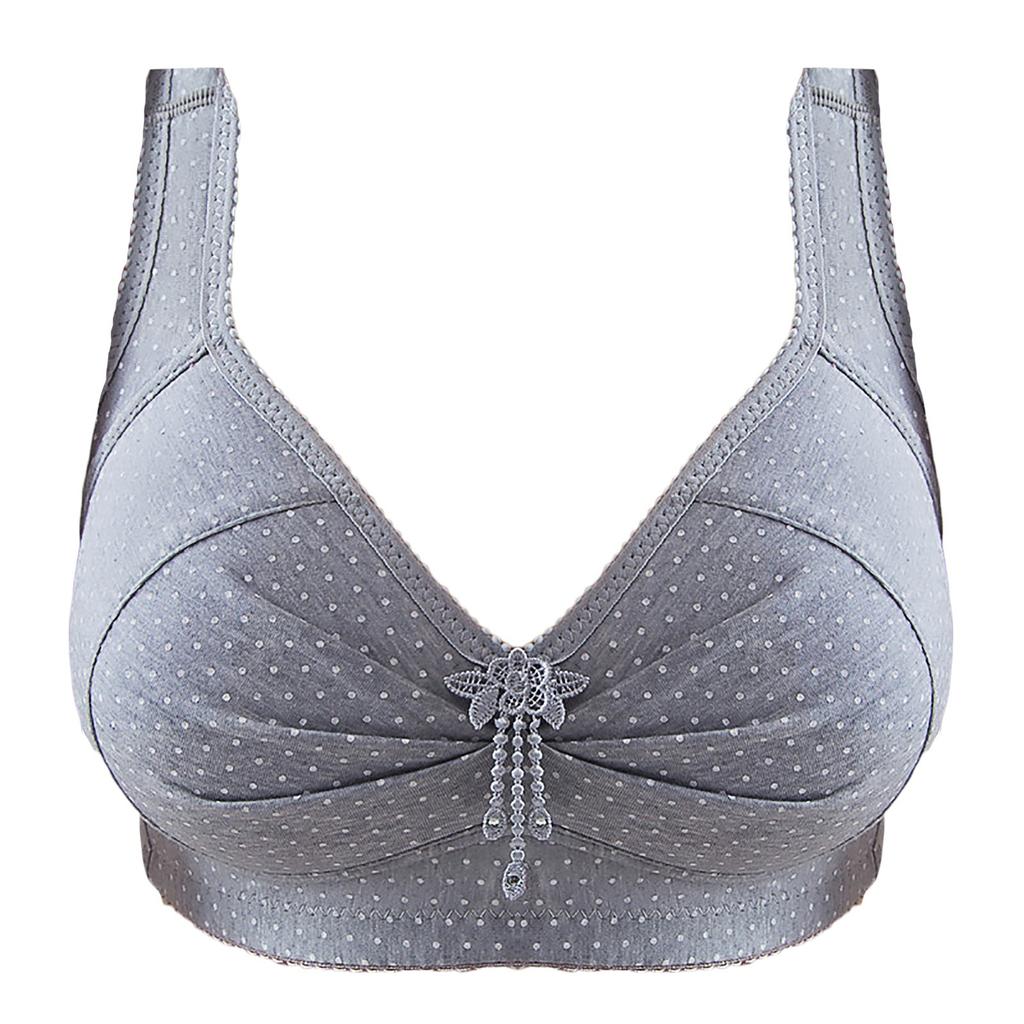 Buy Women Large Size One-Piece Bra Everyday Underwear Solid Color Thin ...