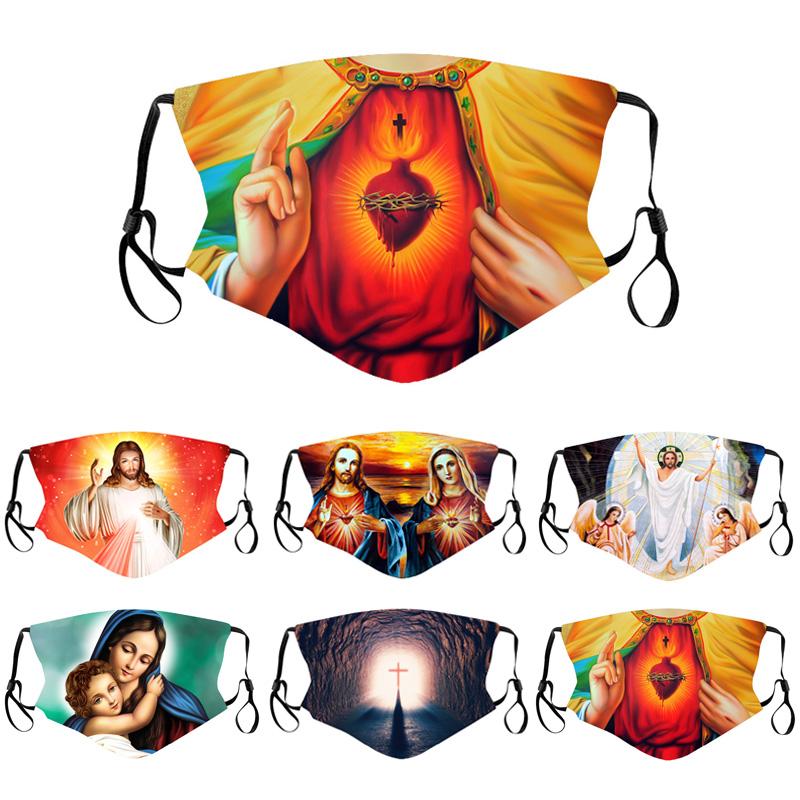 Buy 2021 Easter Mask Jesus Face Mask For Adults Outdoor Safety Half ...