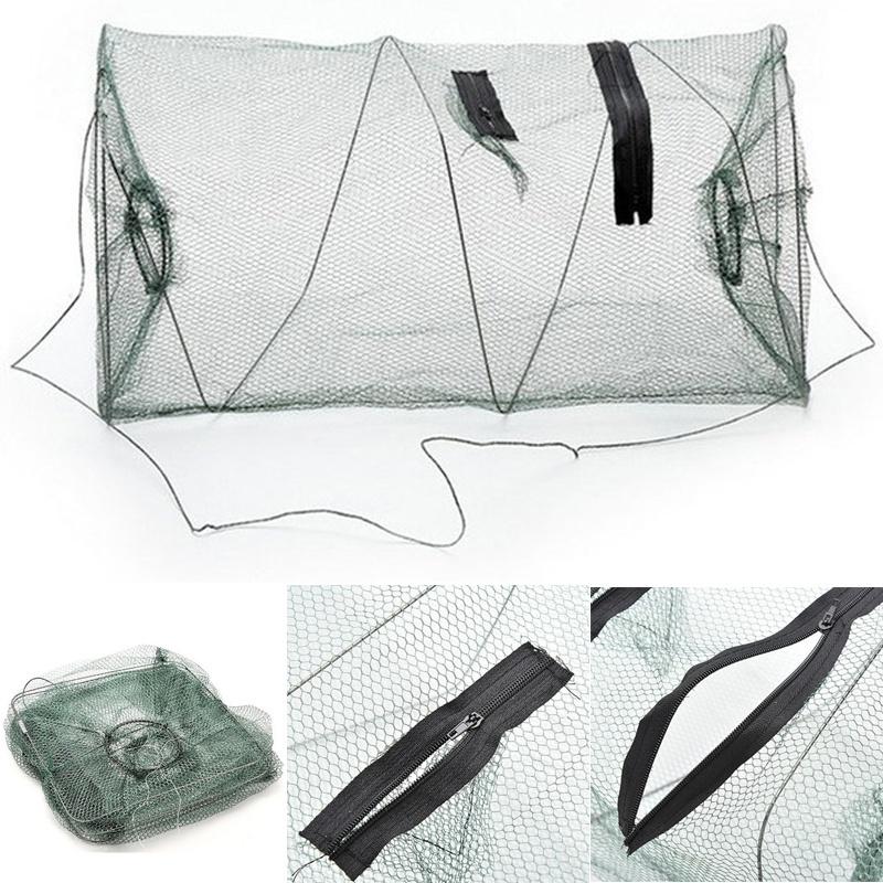 Foldable Green Crab Fish Crawdad Shrimp Fishing Net Shrimping Trap Cage ...