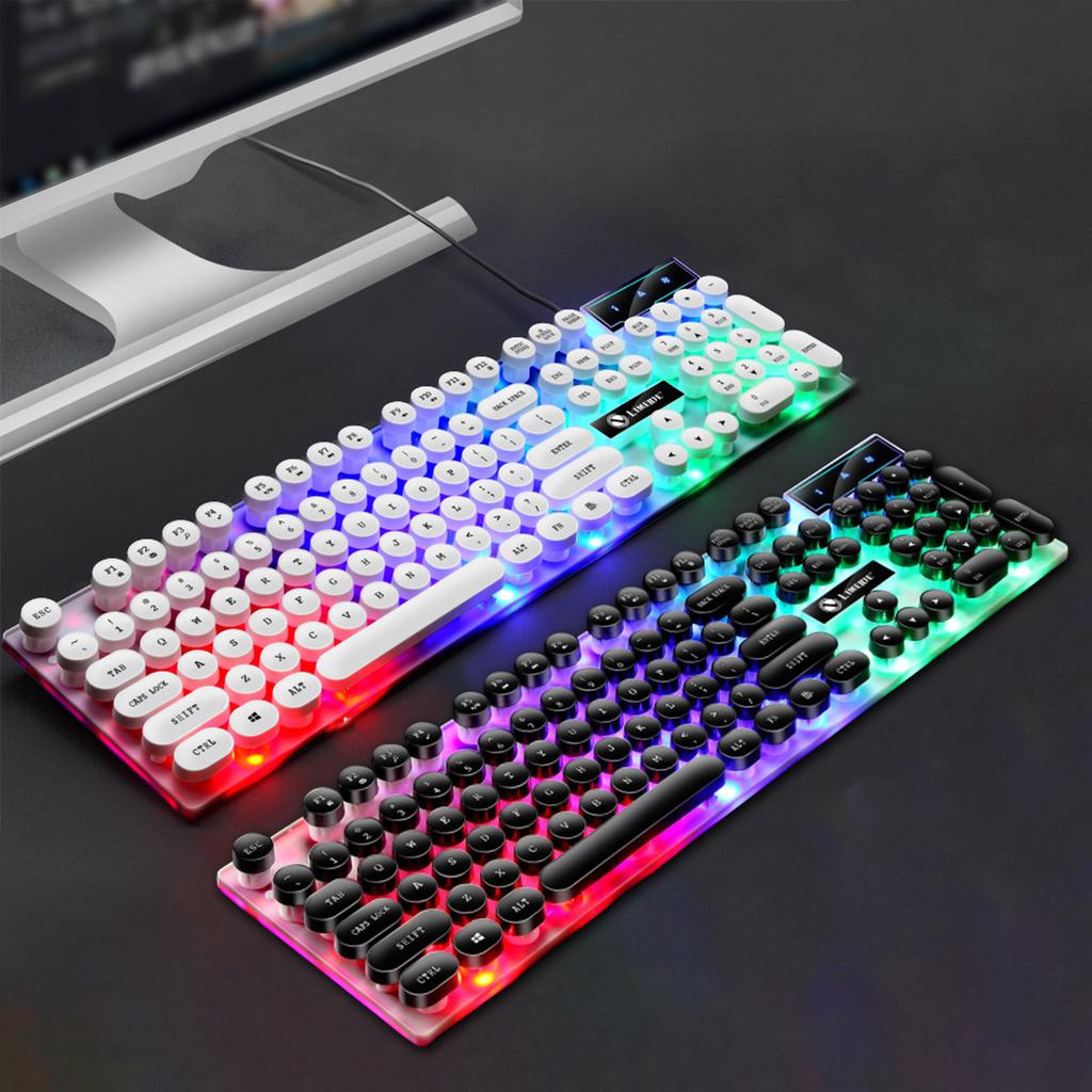 Buy GTX300 Punk Retro Keyboard Mouse Backlight Game E-sports Suit USB ...