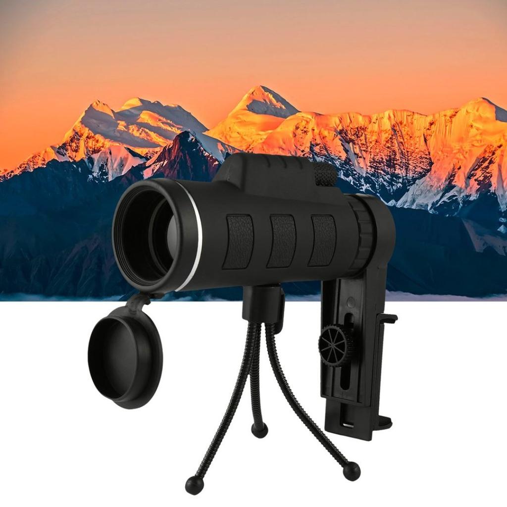SX 40X60 Monocular Telescope Night Prism Scope With Phone Clip Tripod ...
