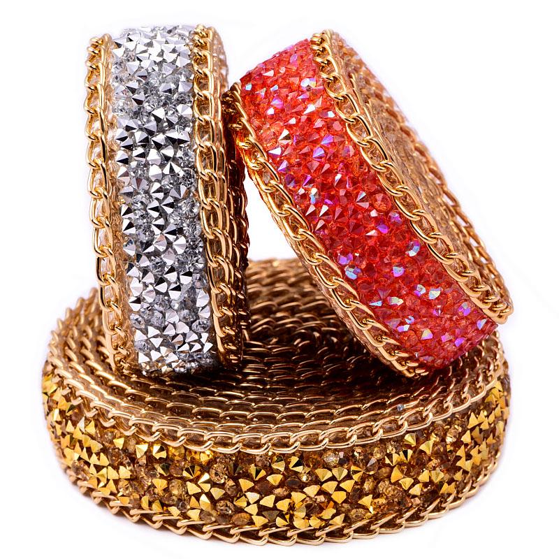 Buy Practical Strass Rhinestone Tape Crystal Motif Ribbon With ...