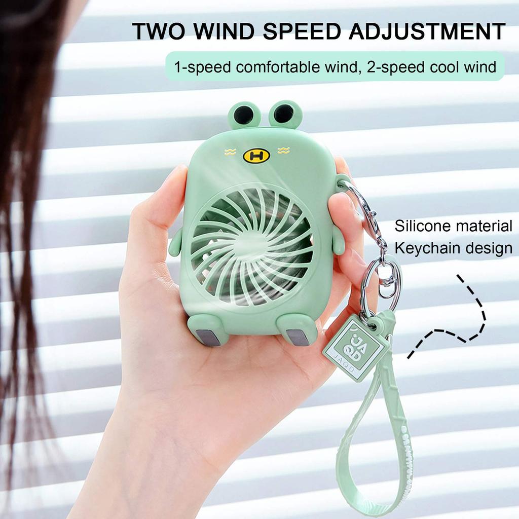 Buy Mini Cartoon Fan Keychain Handheld Portable Personal Fan for Summer ...