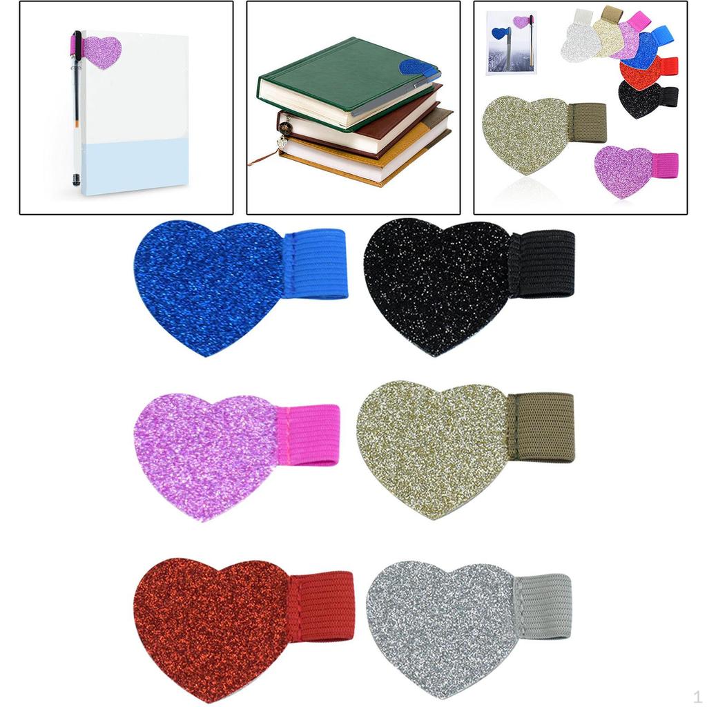 Buy 6Pcs Self Adhesive Pen Clip Elastic Loop, Durable Pencil Holder for ...