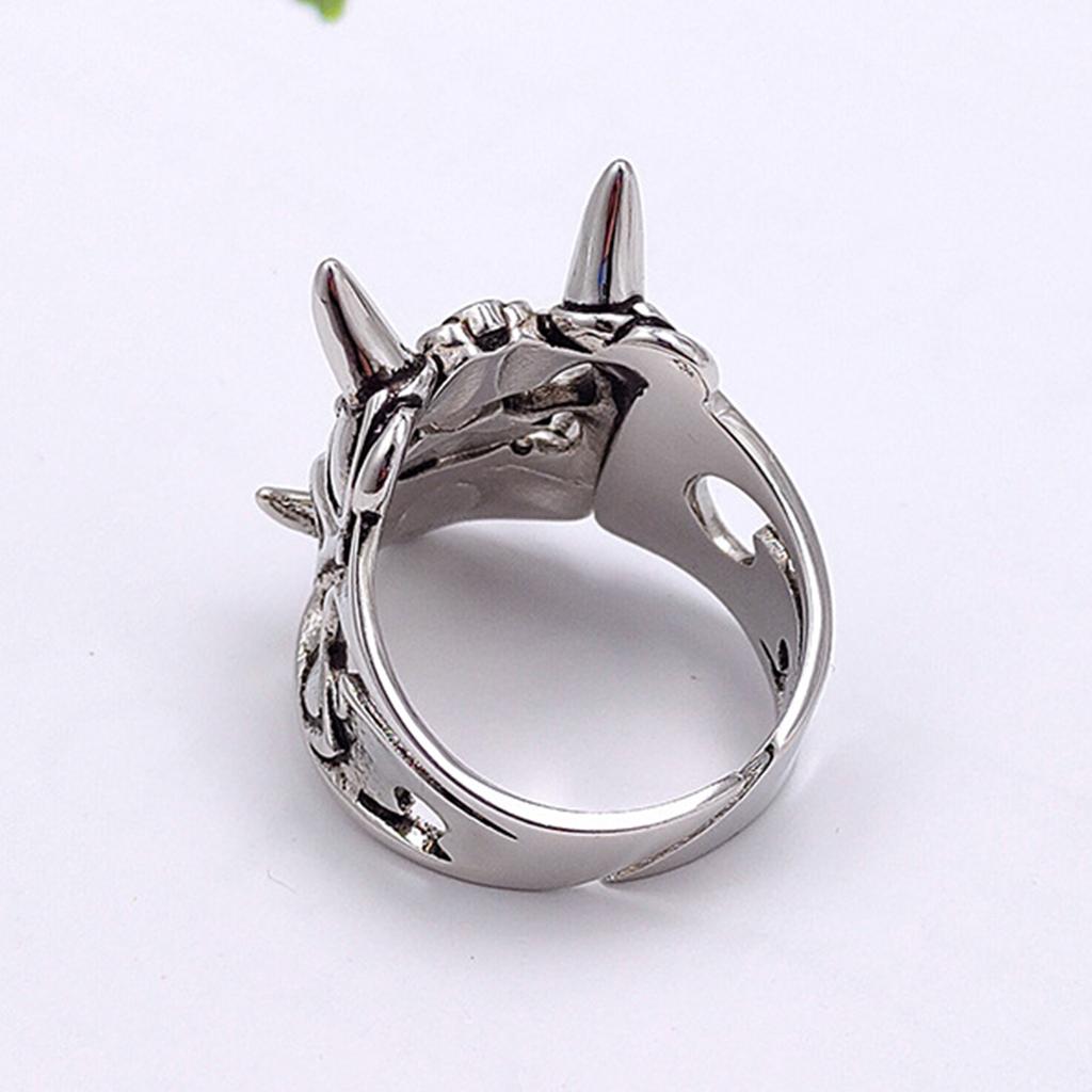 Cheap Vintage Japanese Demon Samurai Ring for Men Gothic Style Silver ...