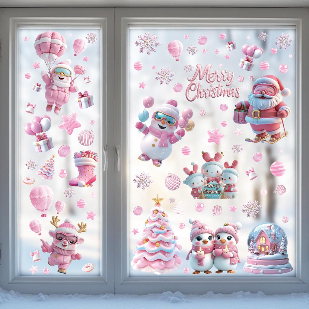 Static Electricity Glass Door Stickers, Christmas Decorations, Window ...