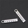 Buy 20pcs Silver Color Math Teacher Ruler Charms Alloy Metal Pendants ...