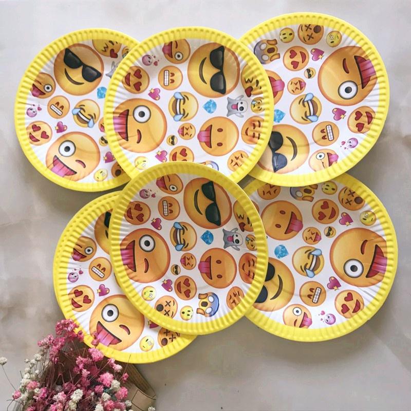 Buy 10/6PC Creative Party Decoration Birthday Paper Emoji Kids Favors ...